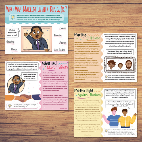 Martin Luther King, Jr. PowerPoint Slides: Childhood, Black History ...