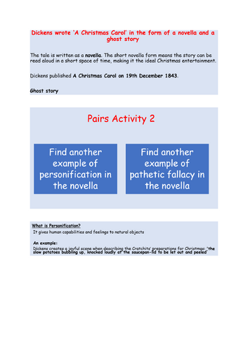 A Christmas Carol' -Structure and Language - Complete Lesson | Teaching ...
