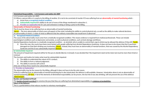 OCR A-Level Law - Knowledge Organisers | Teaching Resources