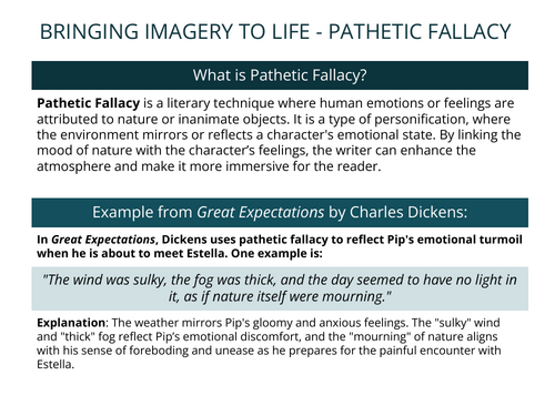 Bringing Imagery to Life (Personification/Pathetic Fallacy/Zoomorphism ...