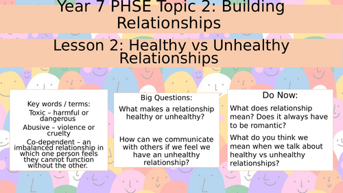 PSHE - Healthy Relationships | Teaching Resources
