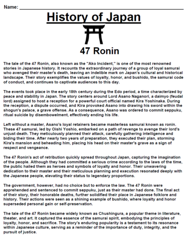 Ancient Japan Worksheet Packet (54 Assignments) | Teaching Resources