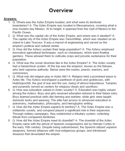 Aztec Empire Worksheet Packet (27 Assignments) | Teaching Resources