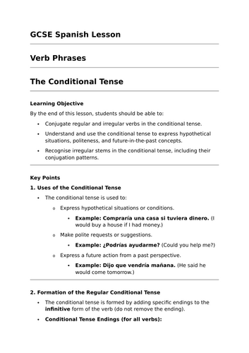 TENSES - GCSE Spanish Lesson Bundle | Teaching Resources