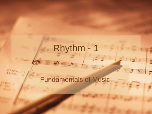 Fundamentals Of Music Rhythm Teaching Resources