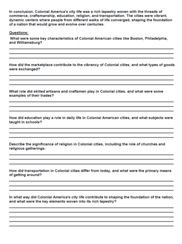 Colonial America Worksheet Packet (26 Assignments) | Teaching Resources