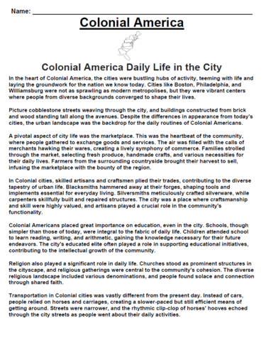 Colonial America Worksheet Packet (26 Assignments) | Teaching Resources