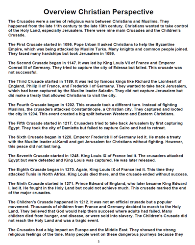 The Crusades Worksheet Packet (54 Assignments) | Teaching Resources