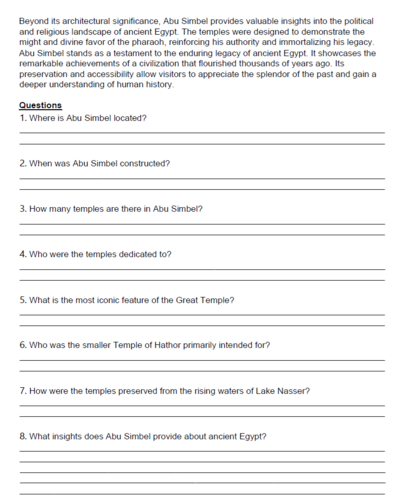Ancient Egypt Worksheet Packet (63 Assignmnets) | Teaching Resources