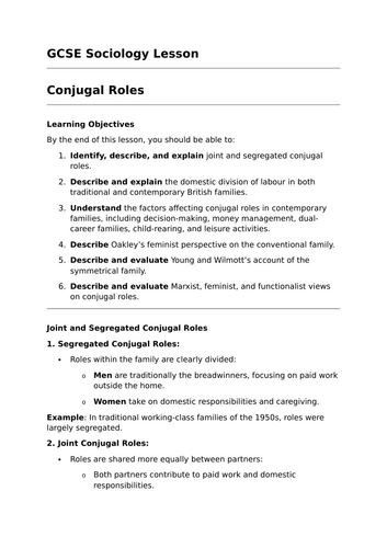 FAMILIES - GCSE Sociology Lesson Bundle | Teaching Resources