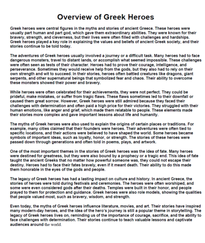Heroes of Greek Myth Worksheet Packet (35 Assignments) | Teaching Resources