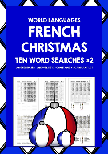 FRENCH CHRISTMAS WORD SEARCHES #2 | Teaching Resources