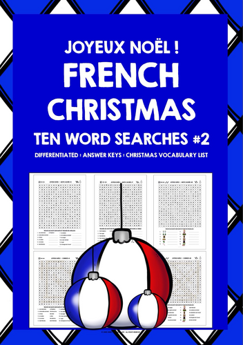 FRENCH CHRISTMAS WORD SEARCHES #2 | Teaching Resources