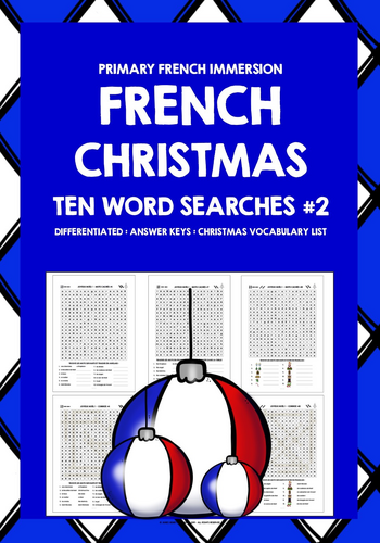 FRENCH CHRISTMAS WORD SEARCHES #2 | Teaching Resources