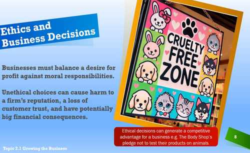 Edexcel GCSE Business - Ethics, The Environment and Business | Teaching ...