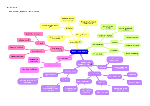 A Level PESTLE - Mind Maps with Pros and Cons to aid analysis ...