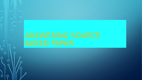 Source Analysis and evaluation skill | Teaching Resources