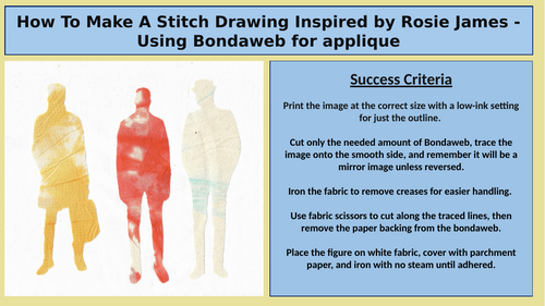 How to Make a Stitch Drawing Inspired by Rosie James – Using Bondaweb ...