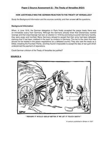 2026 PAPER 2 EXAM & MODEL ANSWERS X 5- KQ1 Treaty of Versailles - CIE ...