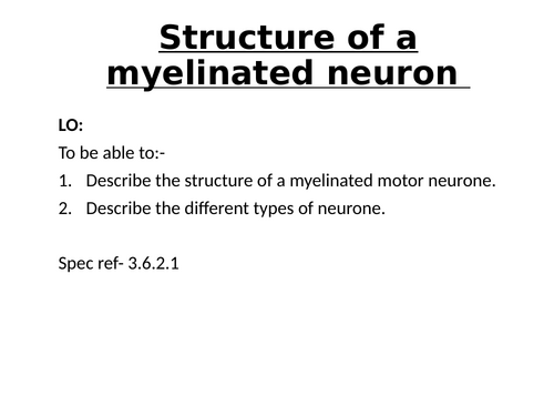 A Level Psychology - Biopsychology - neurons and synapses | Teaching ...