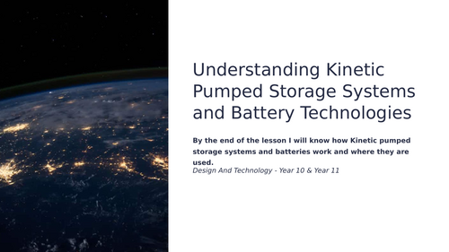 AQA DT - Core Technical Principles - Energy storage and batteries ...