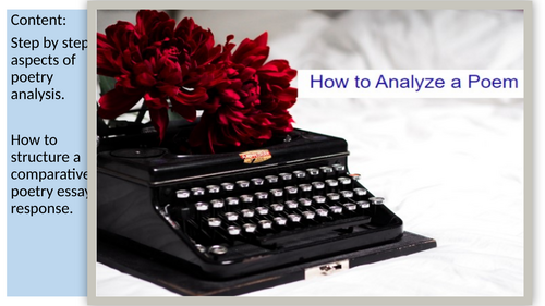 Comparing GCSE poems for an exam (seen or unseen) / NEA. | Teaching ...