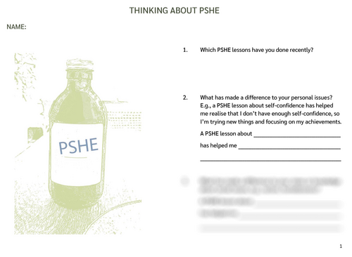 PSHE Assessment Worksheet (UK) | Teaching Resources