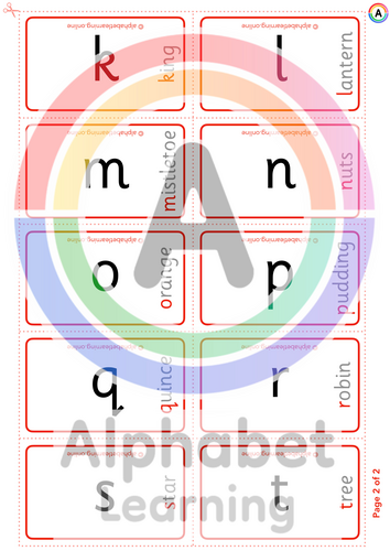 Christmas Alphabet picture/grapheme cards to match (Single-sided ...