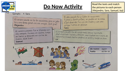 KS3 Spanish - Viva 2 Module 1 - Las vacaciones | Teaching Resources