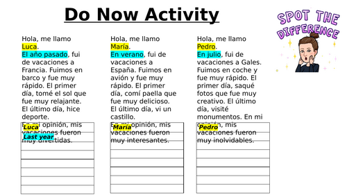 KS3 Spanish - Viva 2 Module 1 - Las vacaciones | Teaching Resources