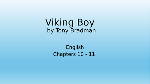 Viking Boy by Tony Bradnam English unit resource | Teaching Resources