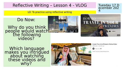 Reflective Writing | Teaching Resources