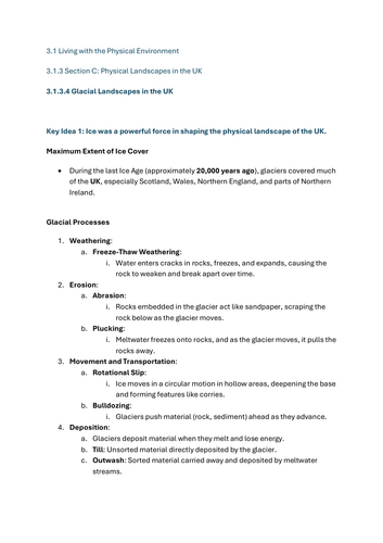 Glacial Landscapes in the UK - GCSE Geography Lesson | Teaching Resources