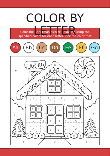 Winter Activity - Colour By Letter - Editable ppt | Teaching Resources
