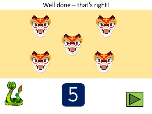 Chinese New Year of the Snake 2025 Subitising Game | Teaching Resources