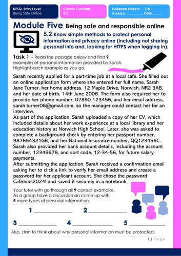 Digital Functional Skills - Module 5 - Online Safety - Unit 5.2 ...
