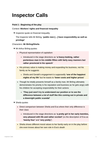 An Inspector Calls: Universal Essay Plan for AQA GCSE | Teaching Resources