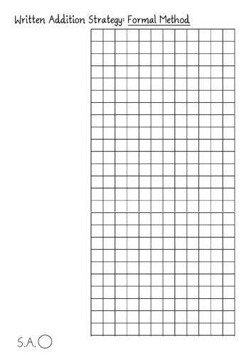 Addition Formal Written Method | Teaching Resources