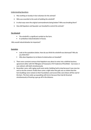 N5 Critical Essay "Animal Farm" George Orwell | Teaching Resources