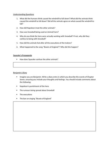 N5 Critical Essay "Animal Farm" George Orwell | Teaching Resources