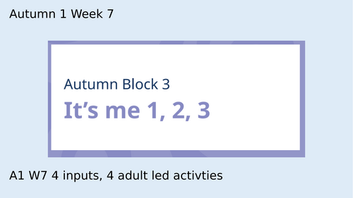 Reception Maths Autumn Represent 1 2 3 | Teaching Resources