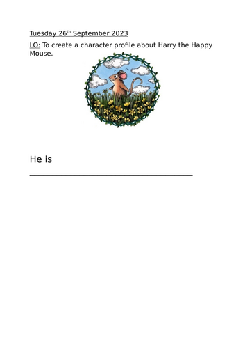 7 Week Harry the Happy Mouse Planning Year 1 | Teaching Resources