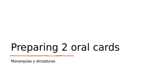 2 ORAL CARDS MONARQUIAS Y DICTADURAS | Teaching Resources