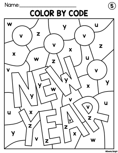 New Years 2025 Activities Coloring Pages Preschool Kindergarten ...