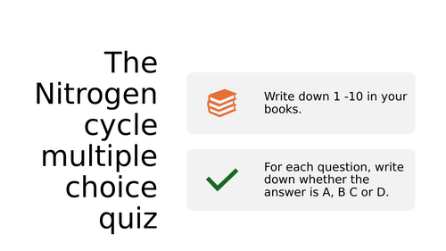 Edexcel IGCSE Biology nitrogen cycle quiz | Teaching Resources