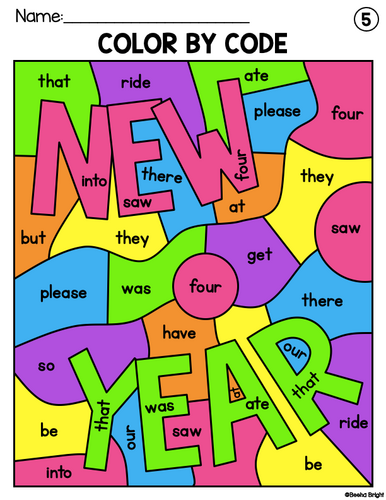 New Year Coloring Sheets Pages Preschool Kindergarten First Grade ...