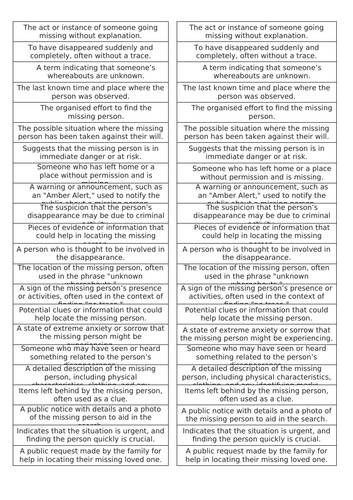 Missing Person's Reports - Unit of English for upper KS2 | Teaching ...