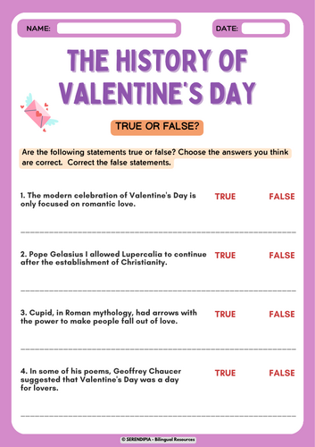 Valentine's Day History & Symbols Reading Comprehension Activities ...