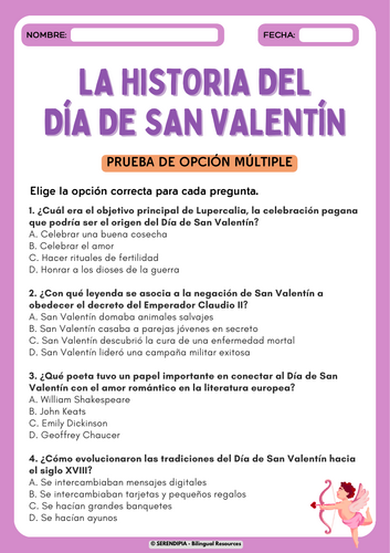 Historia del Día de San Valentín | LECTURA & ESCRITURA | Valentine's ...