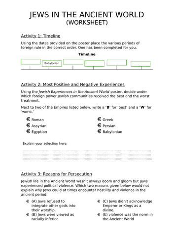 Jewish Experiences in the Ancient World - KS3 History - The History of ...